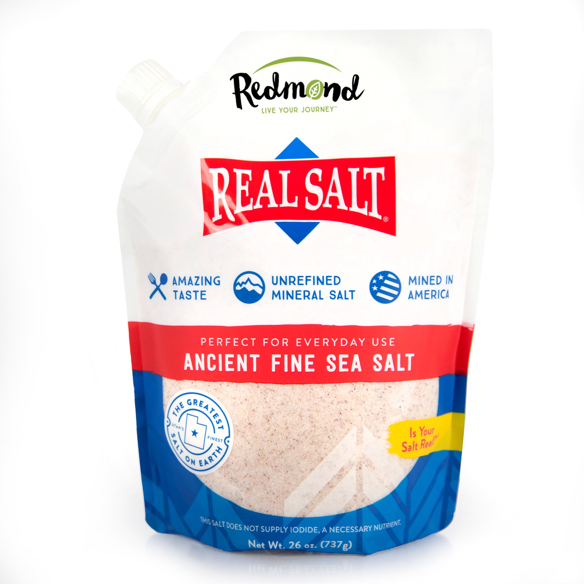 Real Salt Fine 26 oz Pouch – All Natural Family Doc
